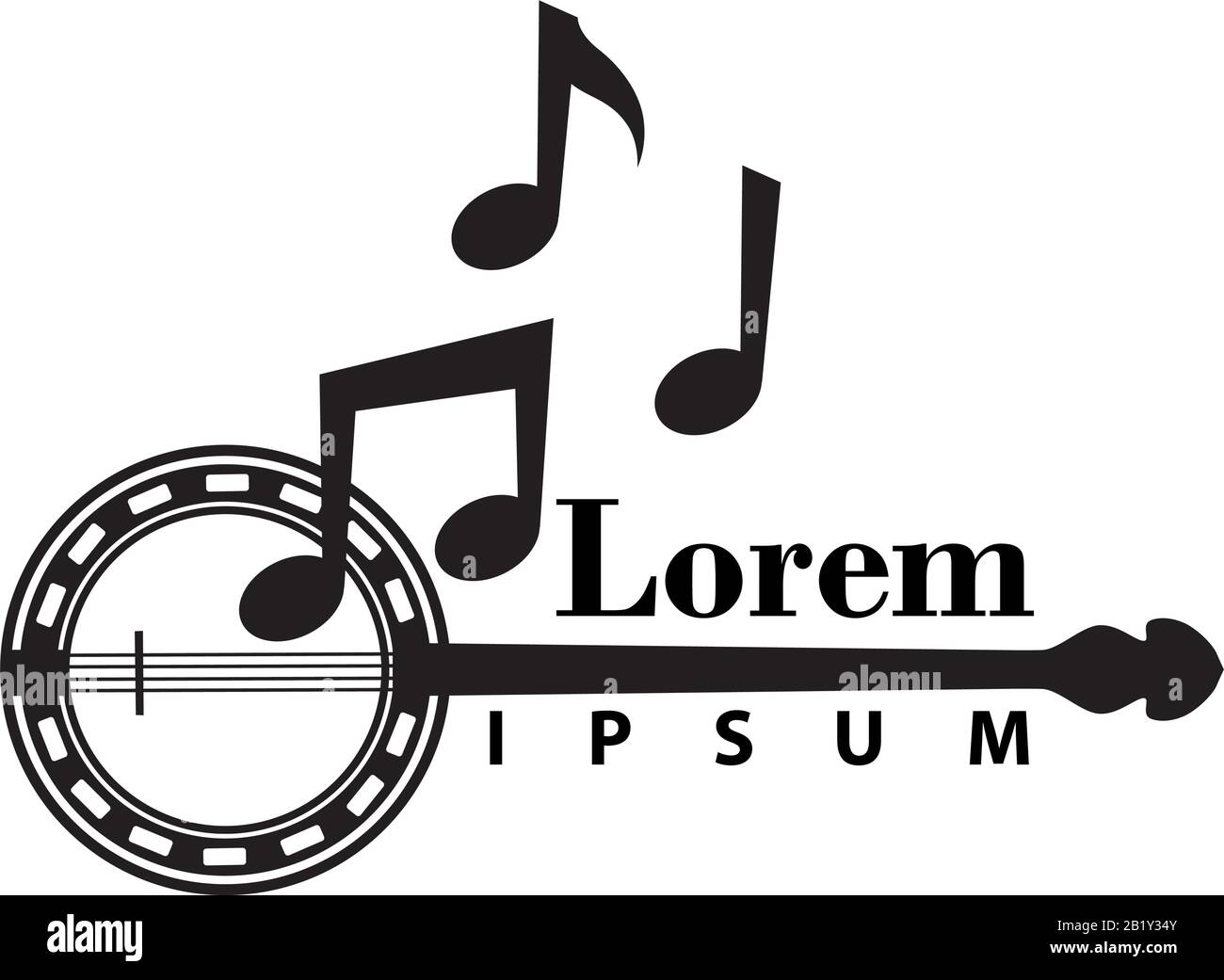 Musical notes folk instrument Stock Vector Images - Alamy