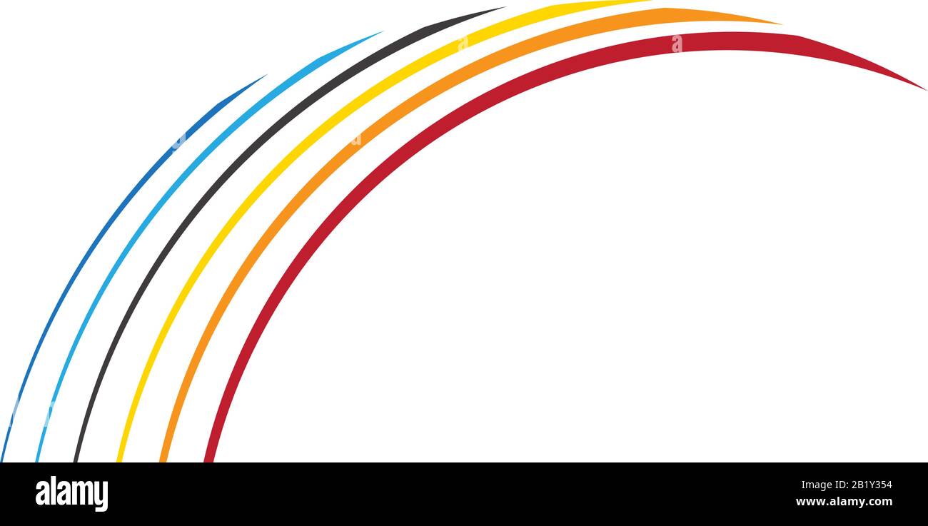 elegant spectrum lines created rainbow arch. vector graphic design ...