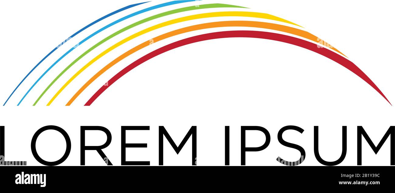 elegant spectrum lines created rainbow arch. vector graphic design ...