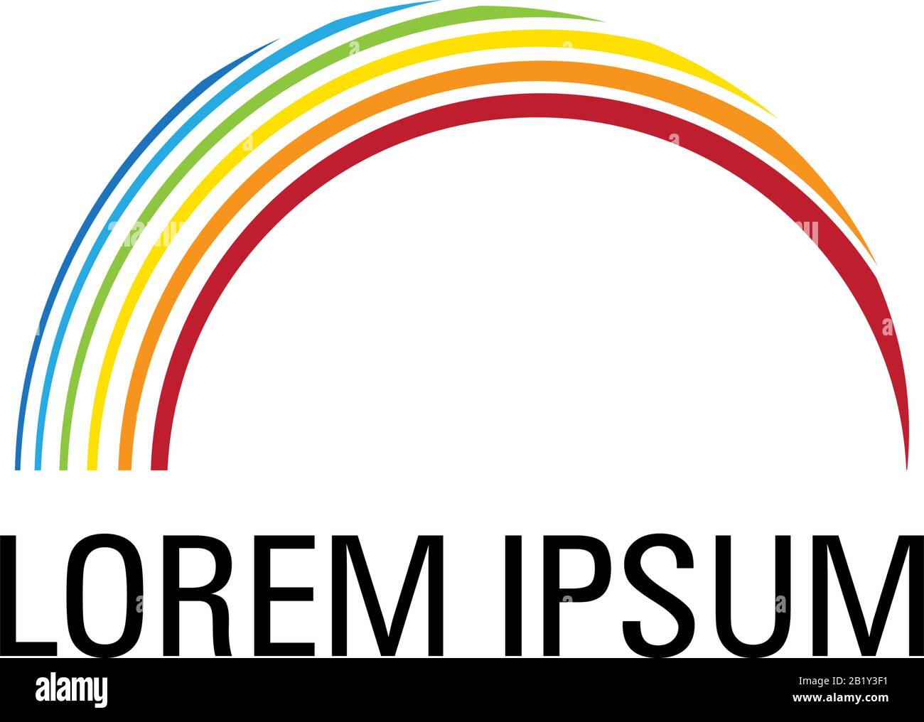 elegant spectrum lines created rainbow arch. vector graphic design ...