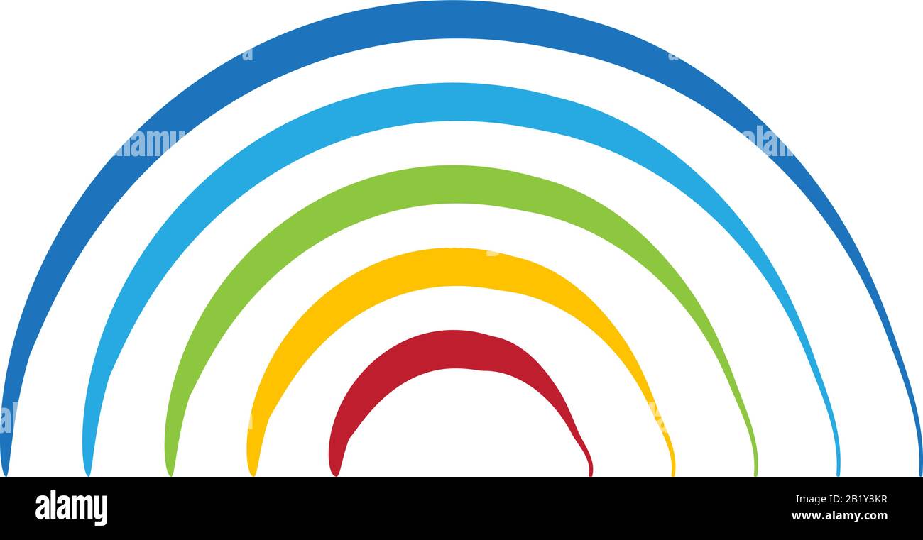 elegant spectrum lines created rainbow arch. vector graphic design ...