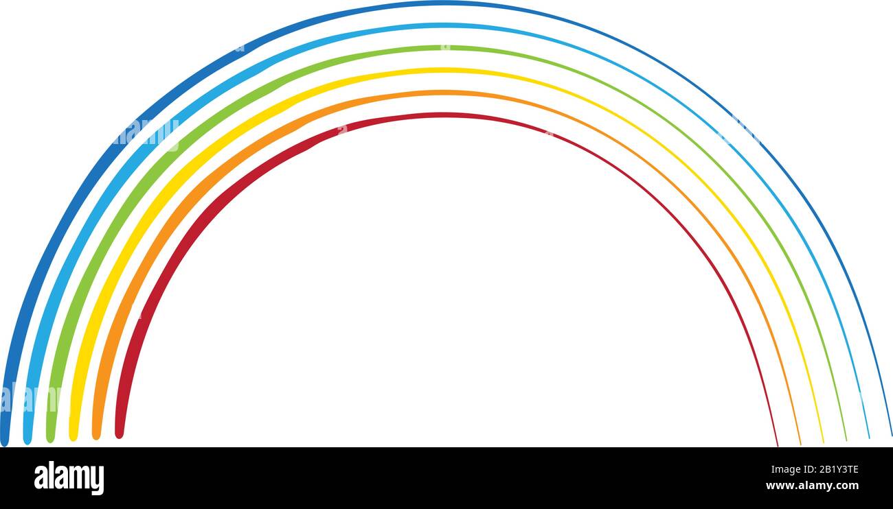 elegant spectrum lines created rainbow arch. vector graphic design ...