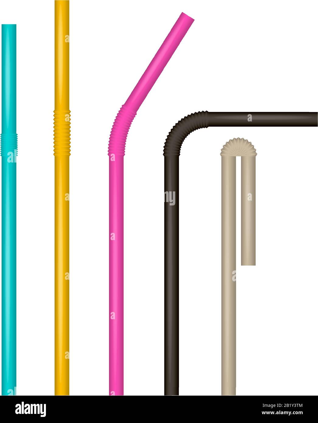 Juice straws vector vectors hi-res stock photography and images - Alamy