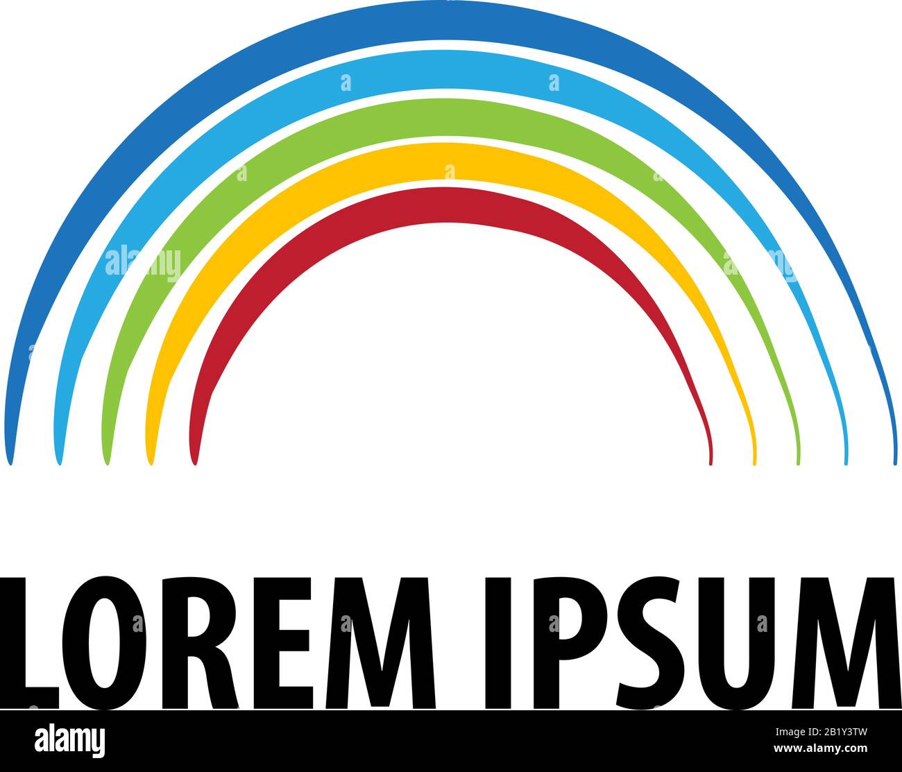 elegant spectrum lines created rainbow arch. vector graphic design ...