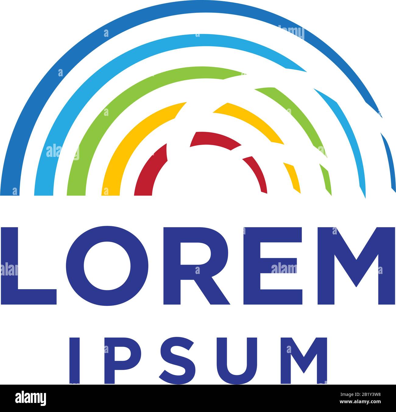 elegant spectrum lines created rainbow arch. vector graphic design ...