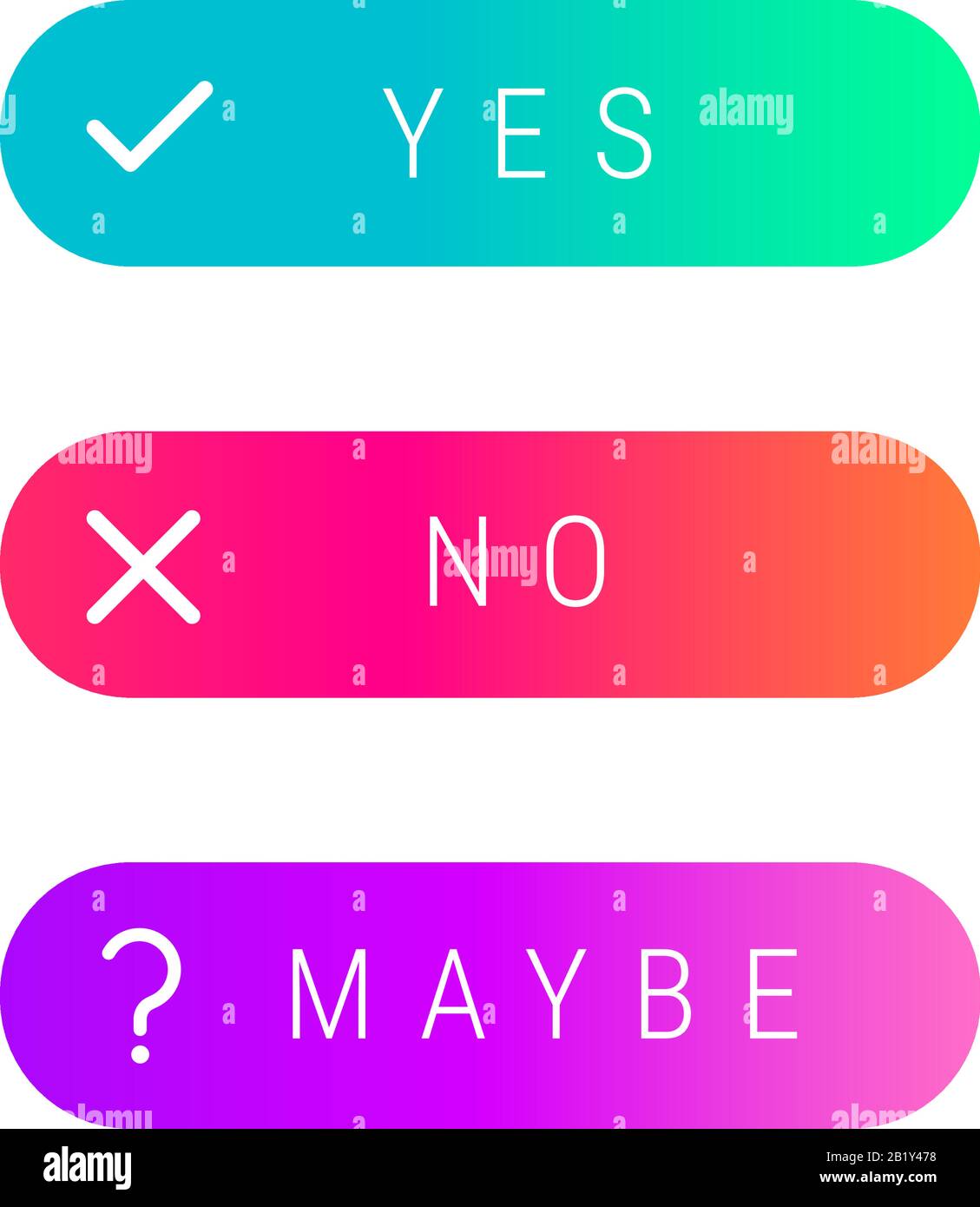 YES NO MAYBE modern gradient buttons. Yes no abstained banners ... YES NO MAYBE modern gradient buttons. Yes no abstained banners ...