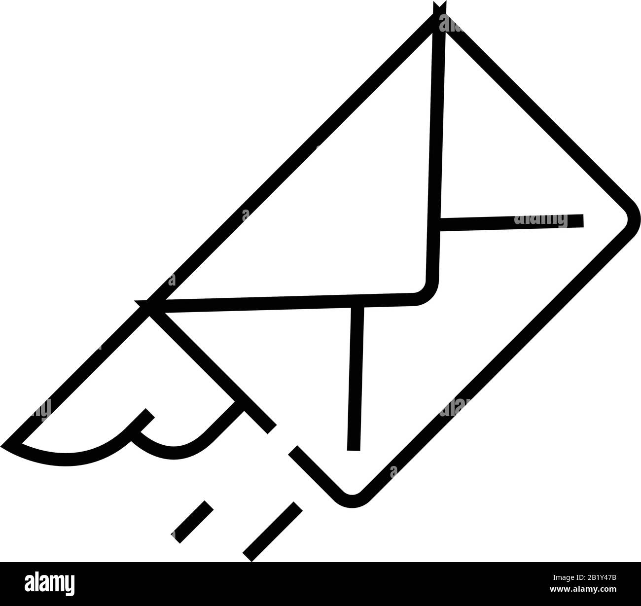 Letter line icon, concept sign, outline vector illustration, linear ...