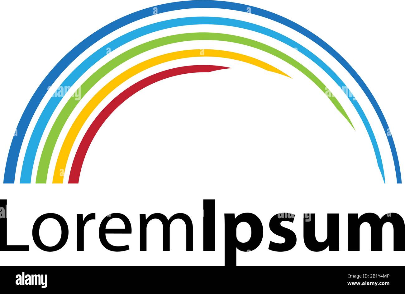 elegant spectrum lines created rainbow arch. vector graphic design ...