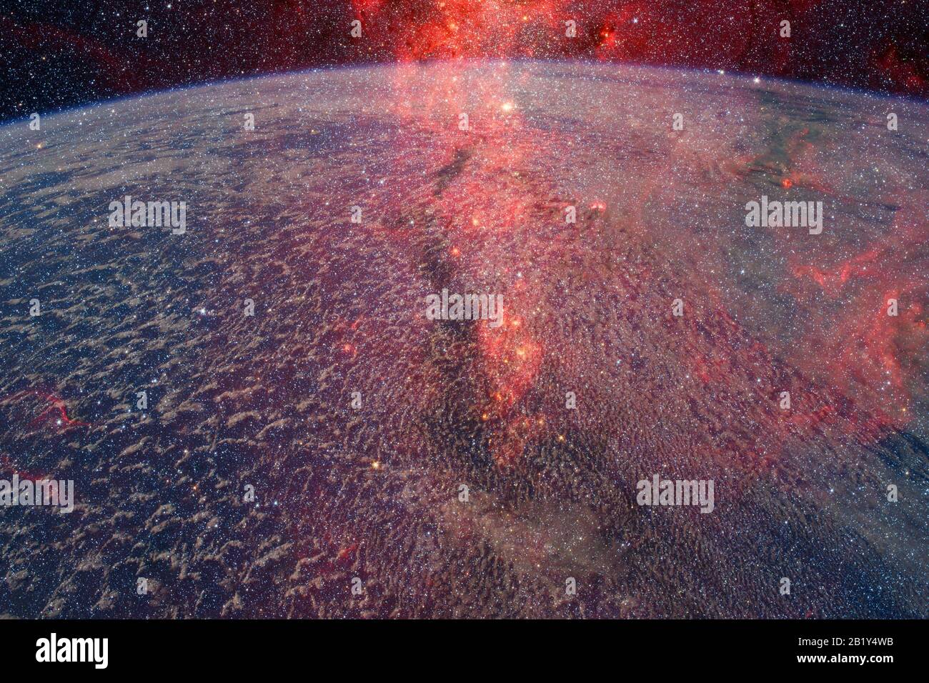 Colors of Earth. Our planet from orbit. Cosmic landscape. Elements of ...