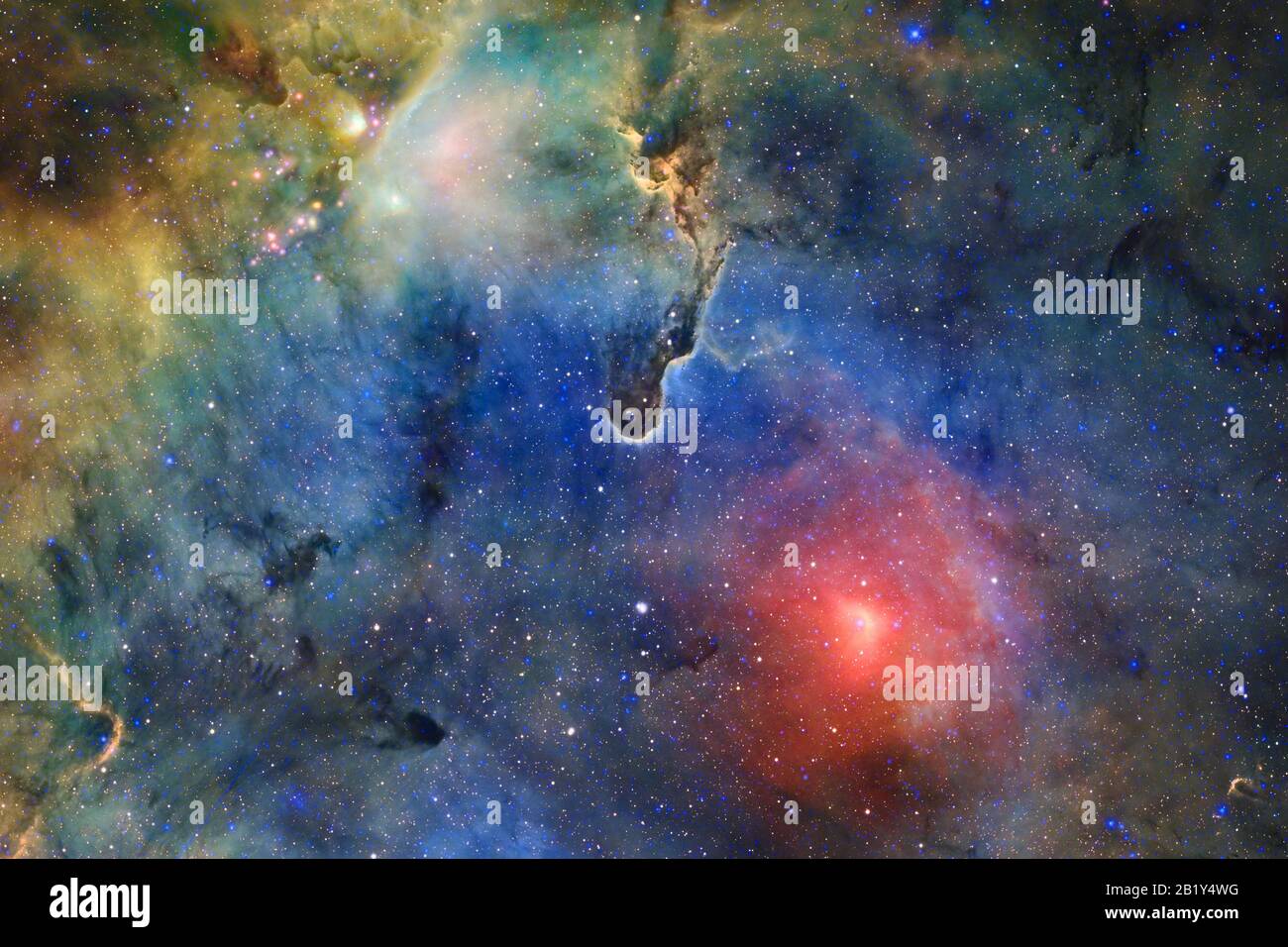 Incredibly beautiful galaxy in outer space. Black hole. Elements of this image furnished by NASA ...