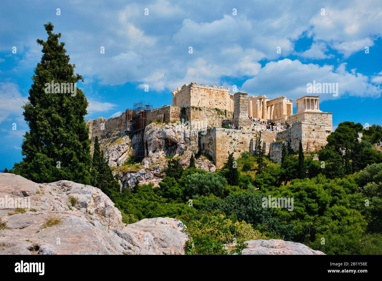 Iconic Parthenon Temple at the Acropolis of Athens, Greece Stock Photo ...