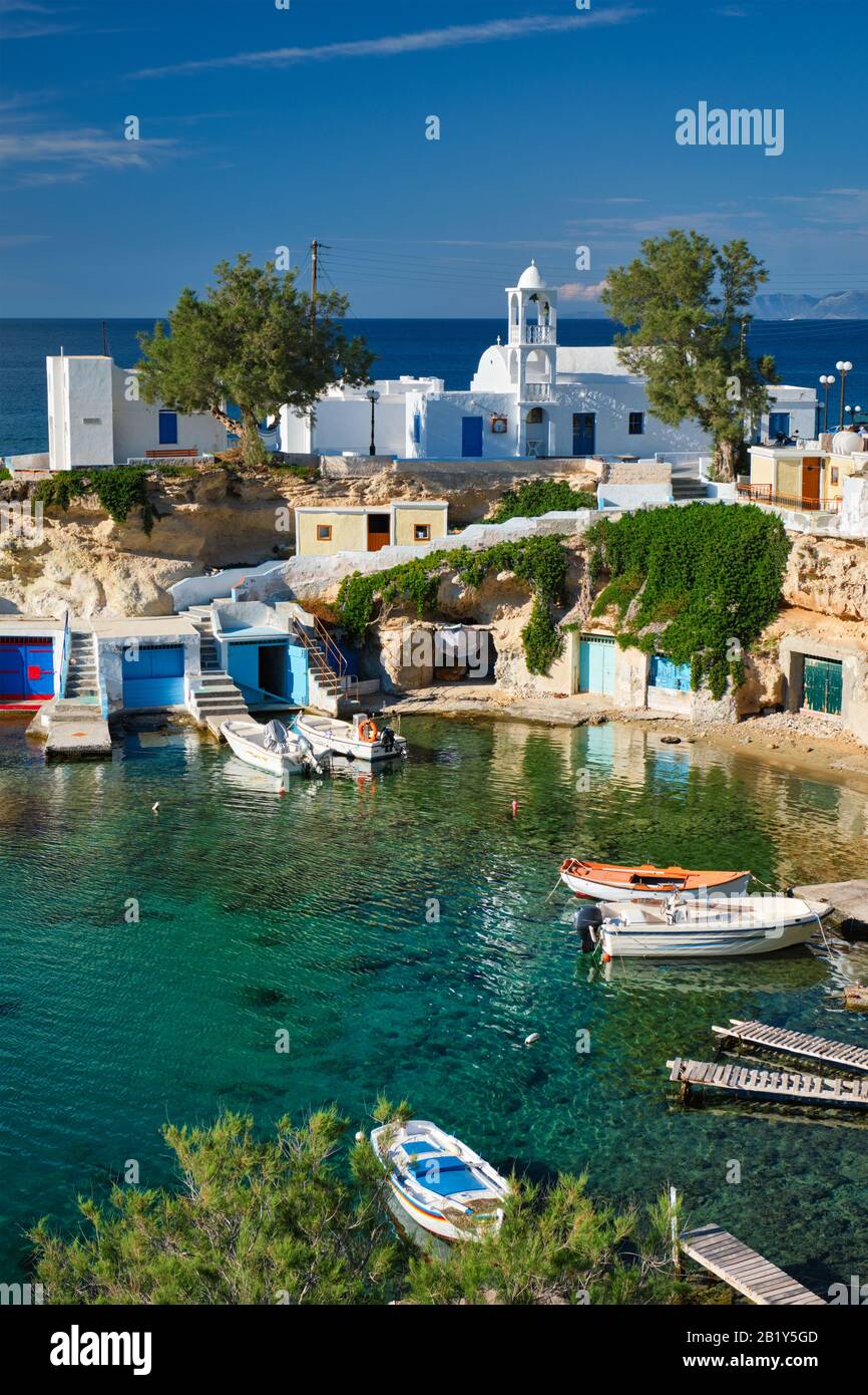 Harbour milos greece hi-res stock photography and images - Alamy