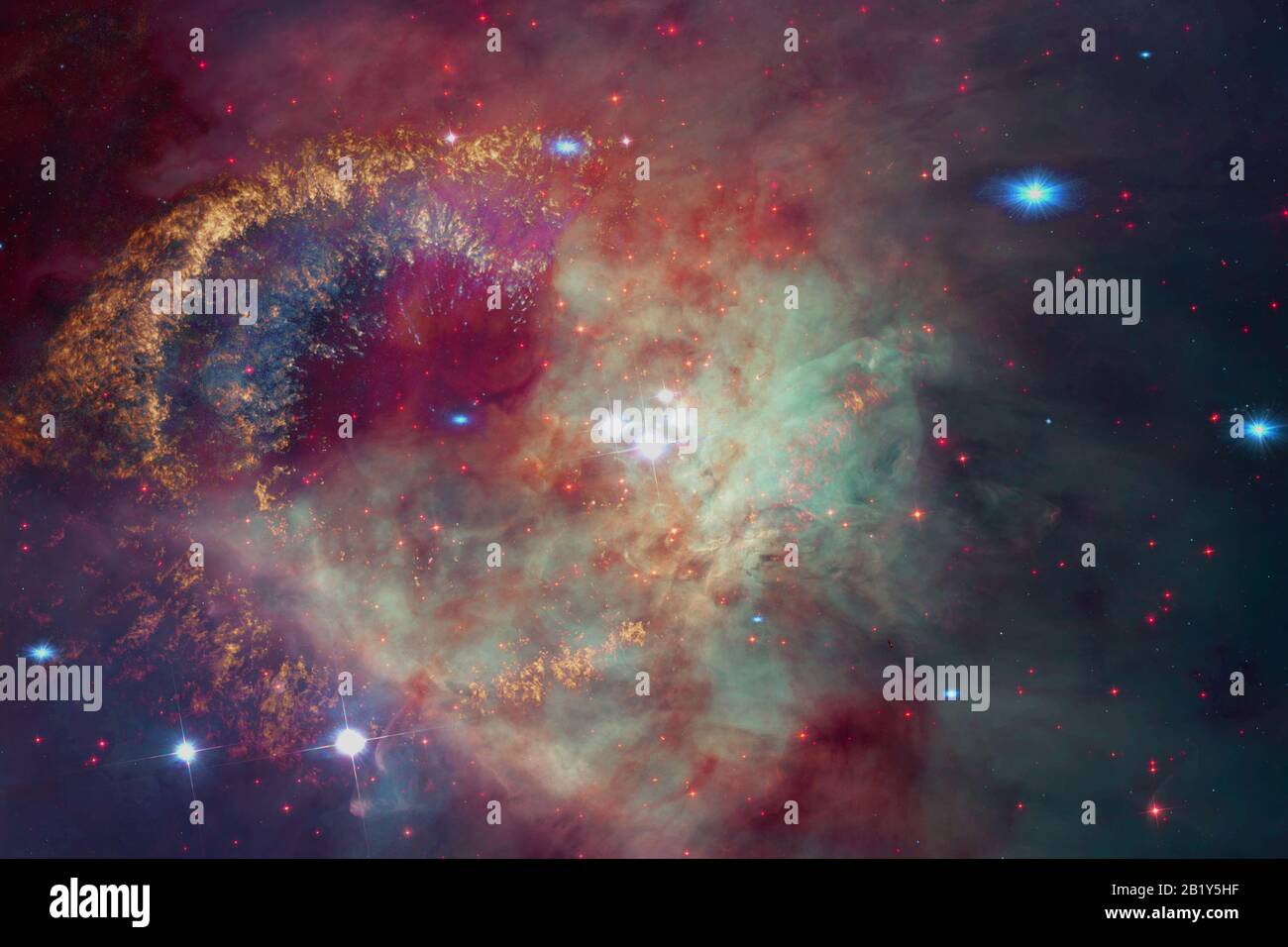 Incredibly beautiful galaxy in outer space. Black hole. Elements of ...