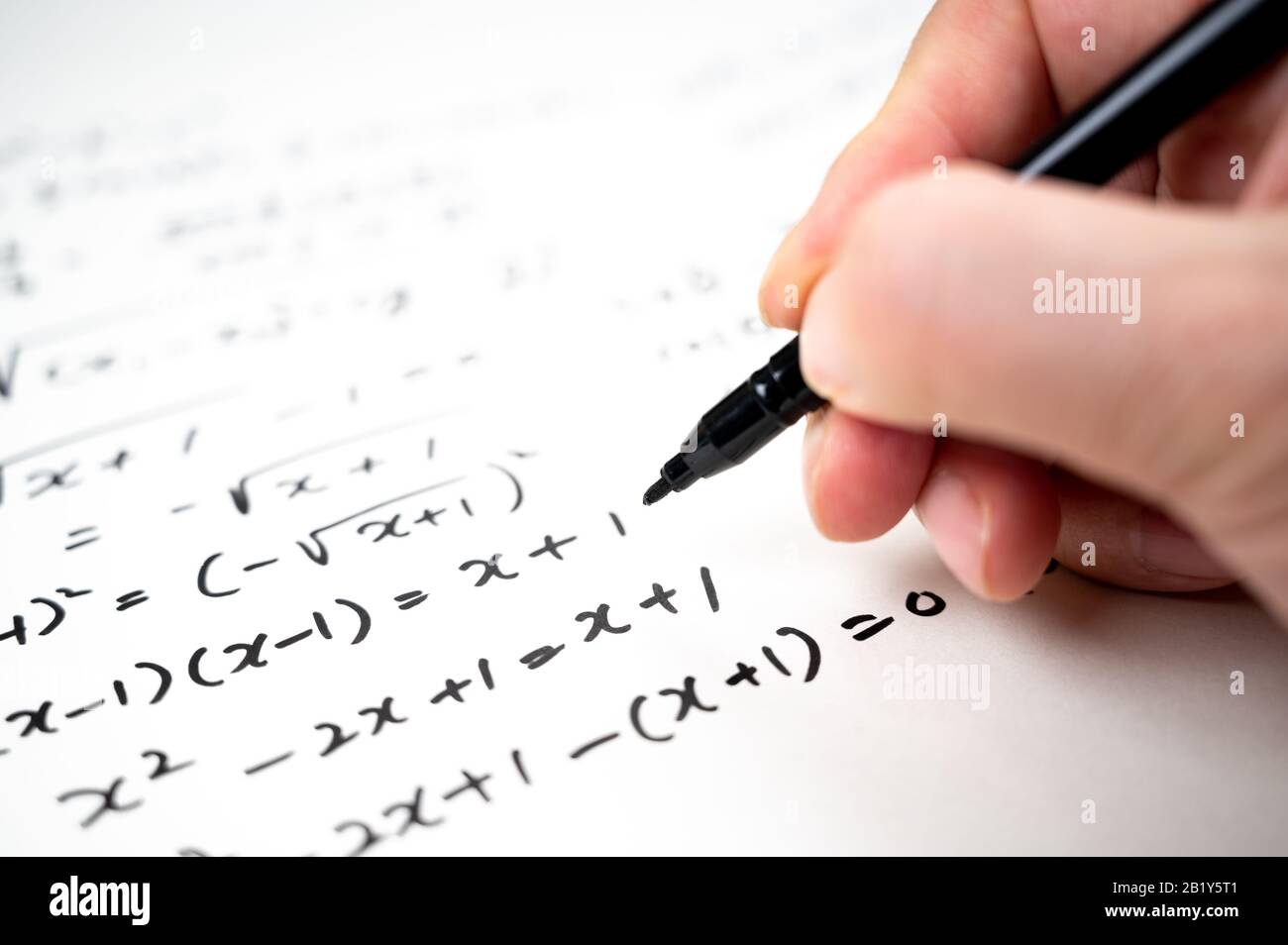 Mathematical formula handwriting paper hi-res stock photography and ...