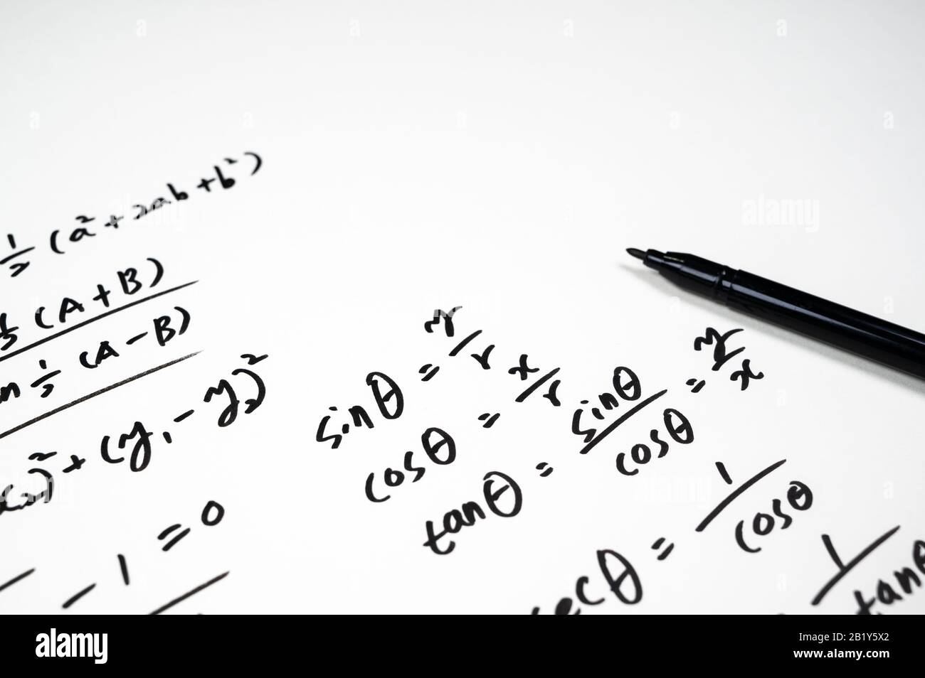 Concept math formulas write hi-res stock photography and images - Alamy