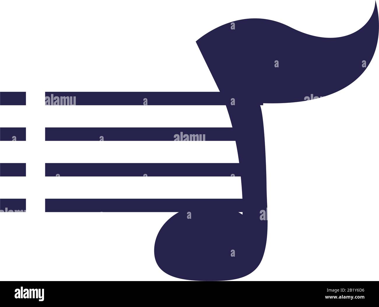 note and lines fill style icon design, Music sound melody song musical ...