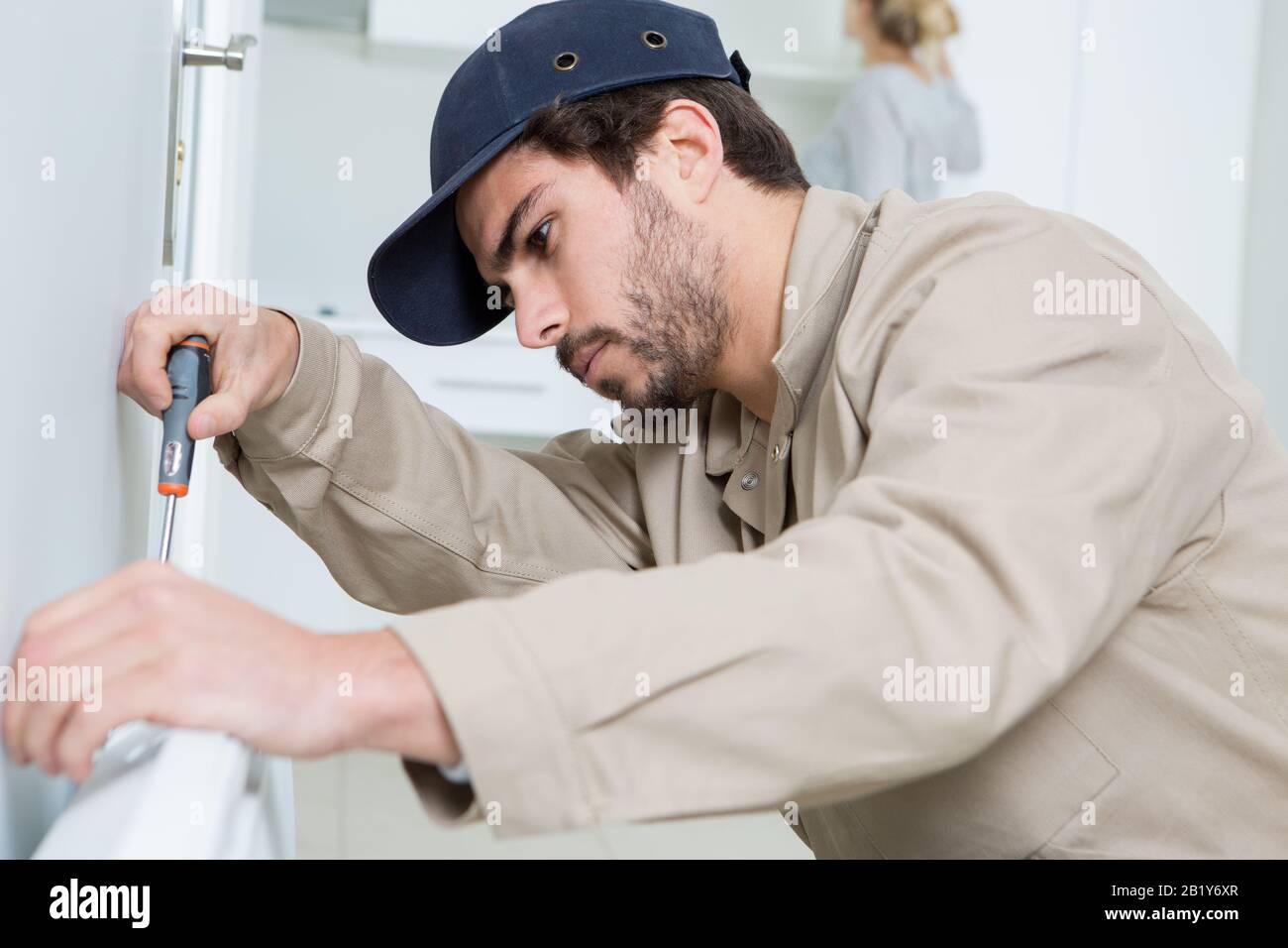 Man home portrait heater hi-res stock photography and images - Alamy