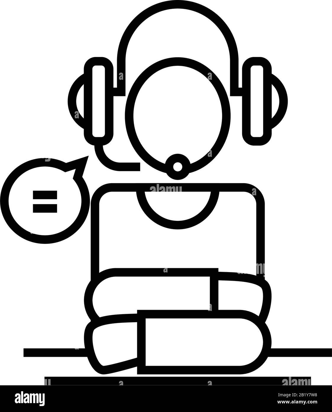 Machanisation line icon, concept sign, outline vector illustration ...