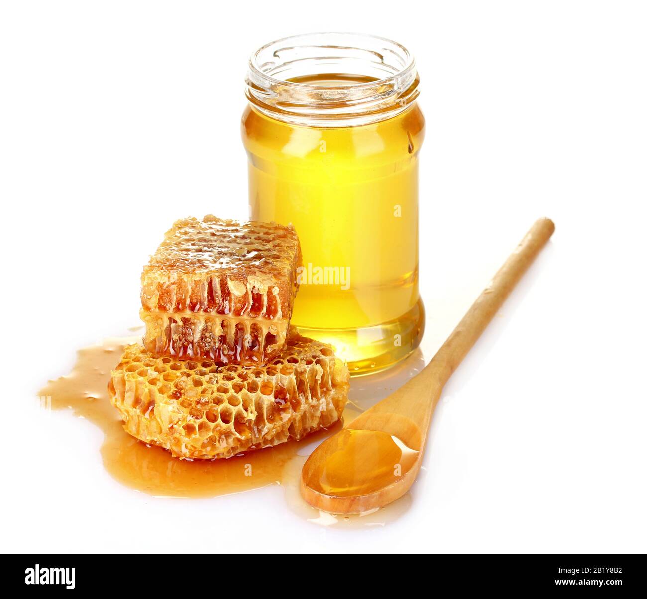 natural honey with wild bees Stock Photo - Alamy