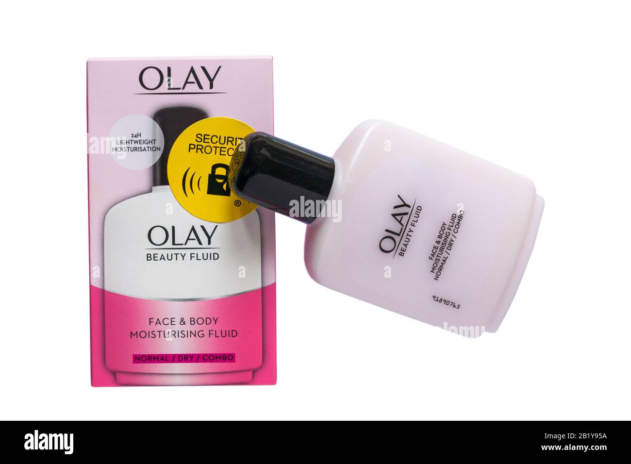 box and bottle of Olay beauty fluid 24H lightweight moisturisation face ...