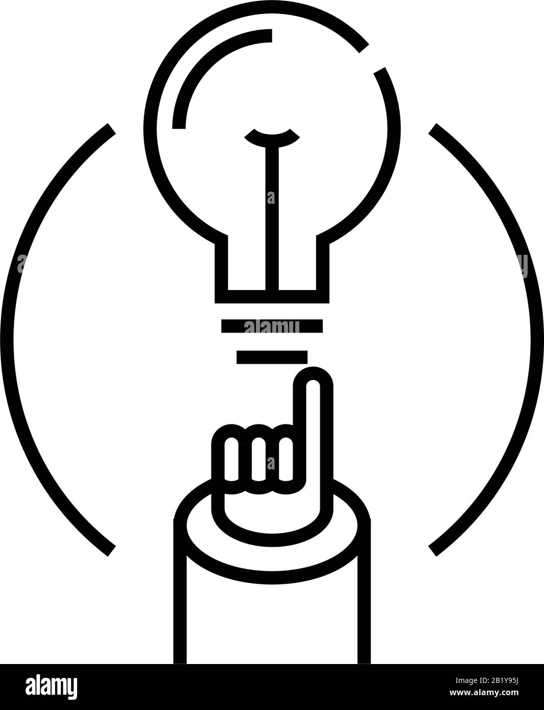 Magnificent line icon, concept sign, outline vector illustration ...