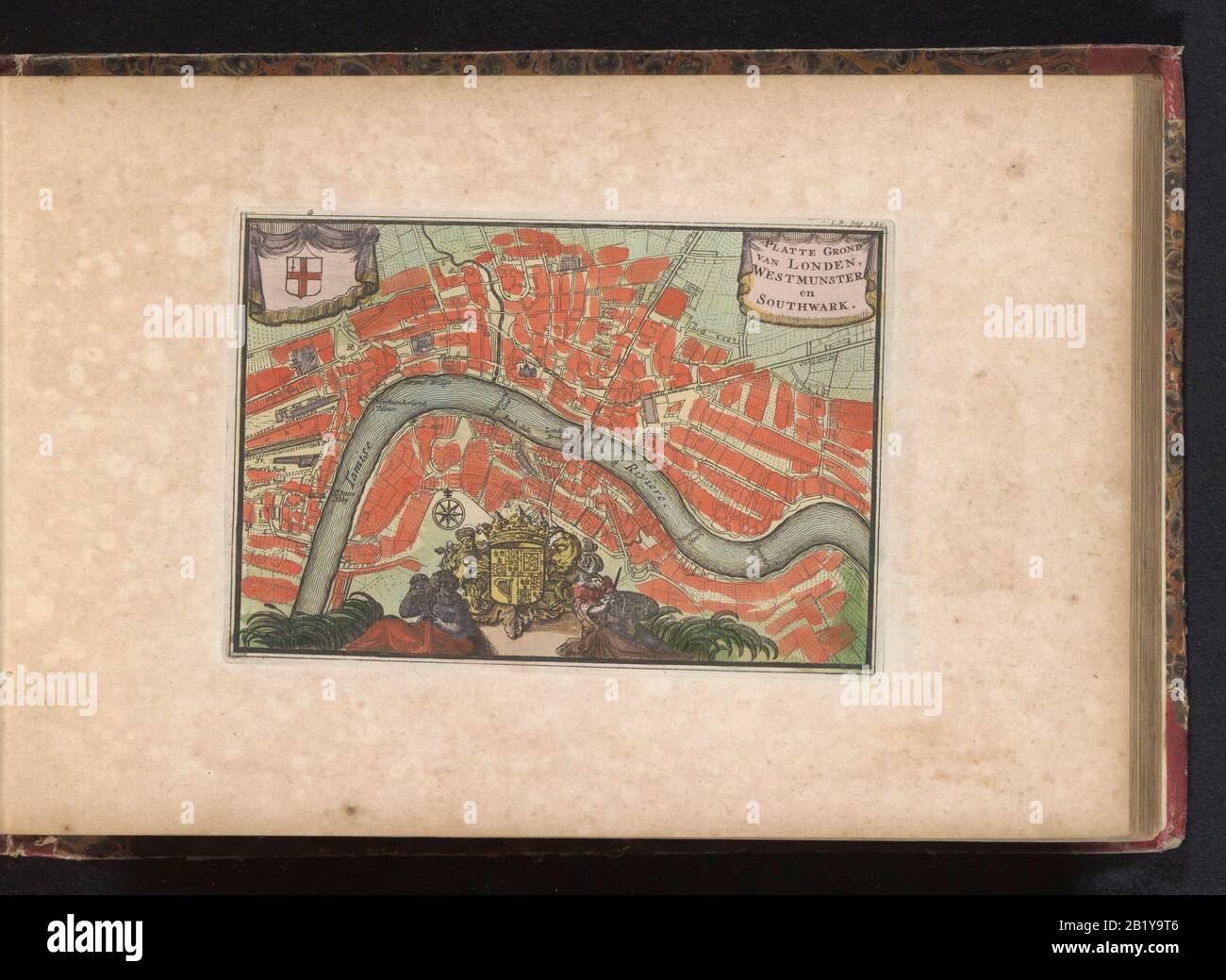 Old map london compass hi-res stock photography and images - Alamy