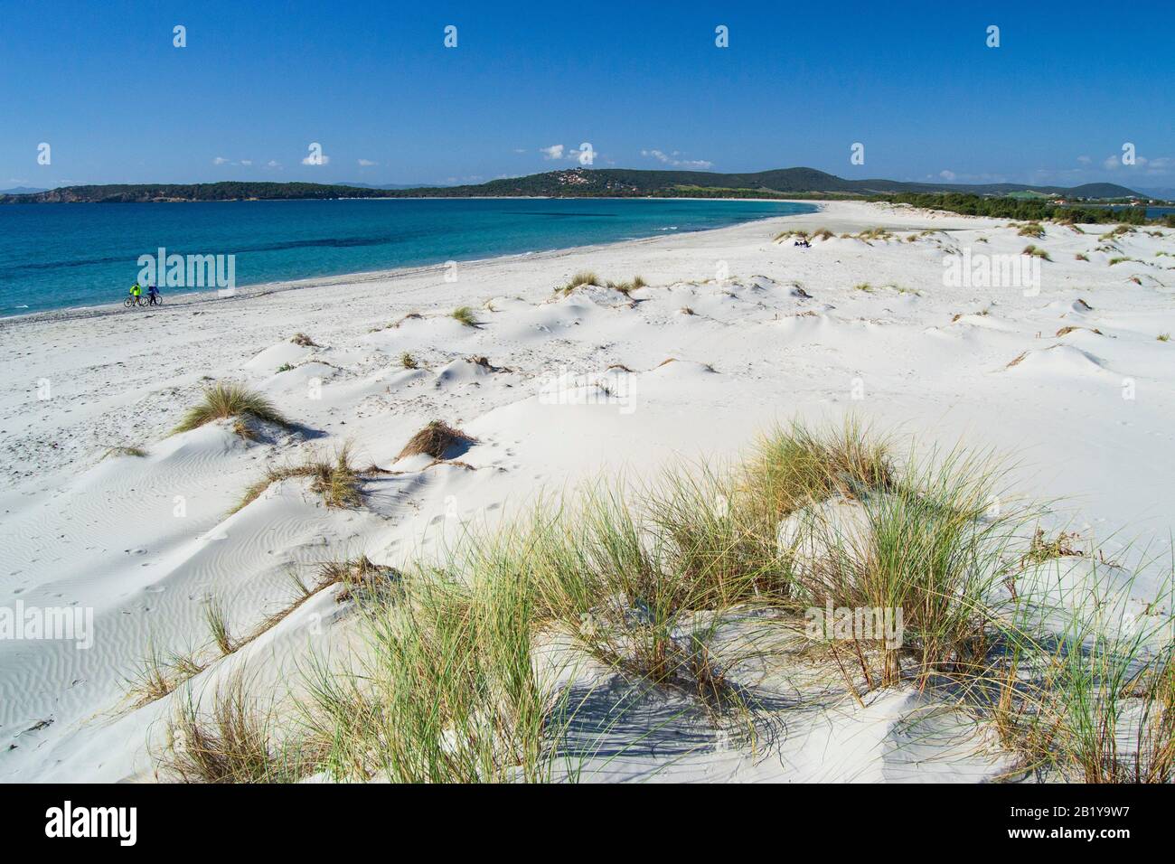 View of white dunes of Is Arenas Biancas, Teulada Stock Photo - Alamy