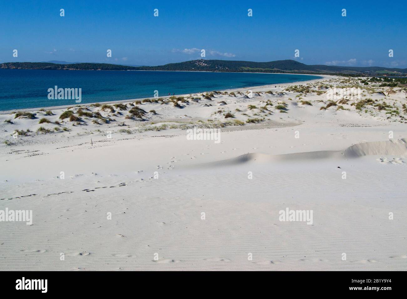 View of white dunes of Is Arenas Biancas, Teulada Stock Photo - Alamy