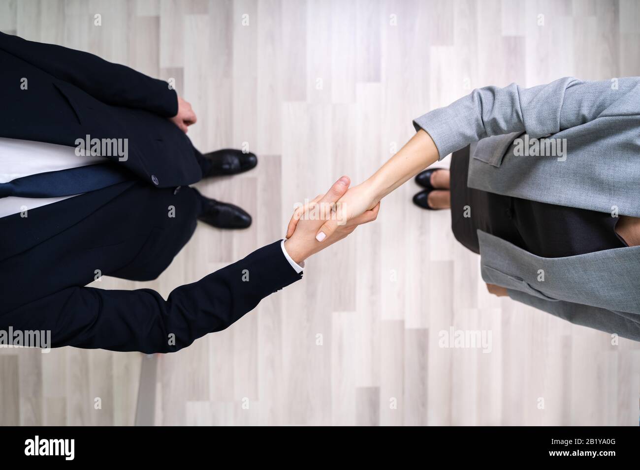 Top view people shake hands hi-res stock photography and images - Alamy