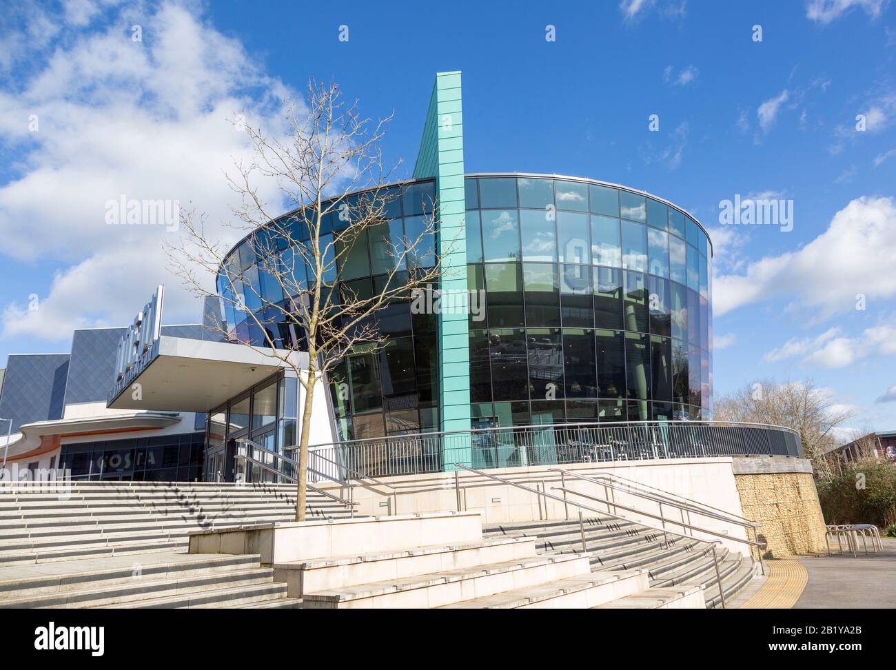 Modern architecture of Odeon cinema building in Trowbridge, Wiltshire ...