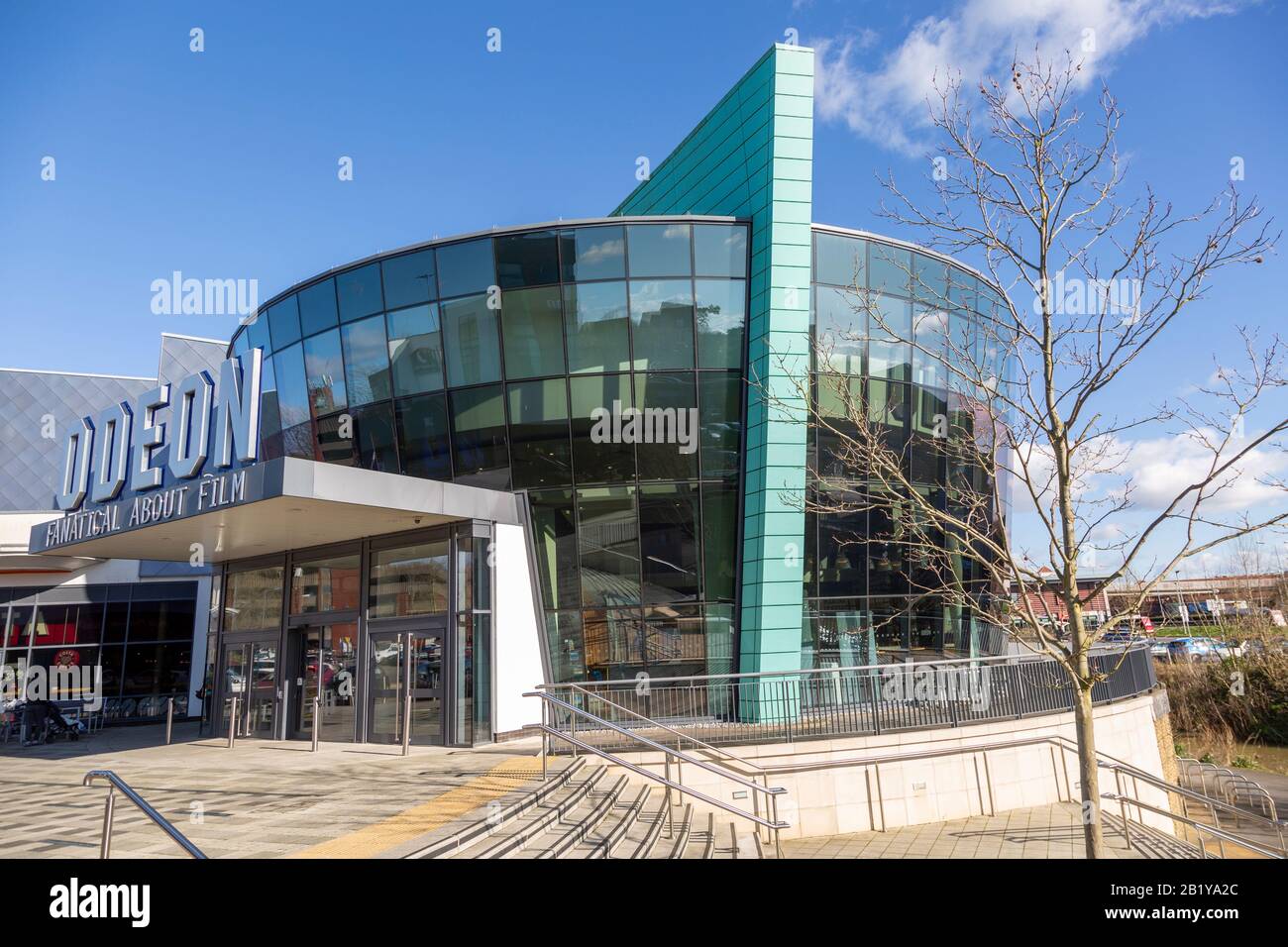 Modern architecture of Odeon cinema building in Trowbridge, Wiltshire ...