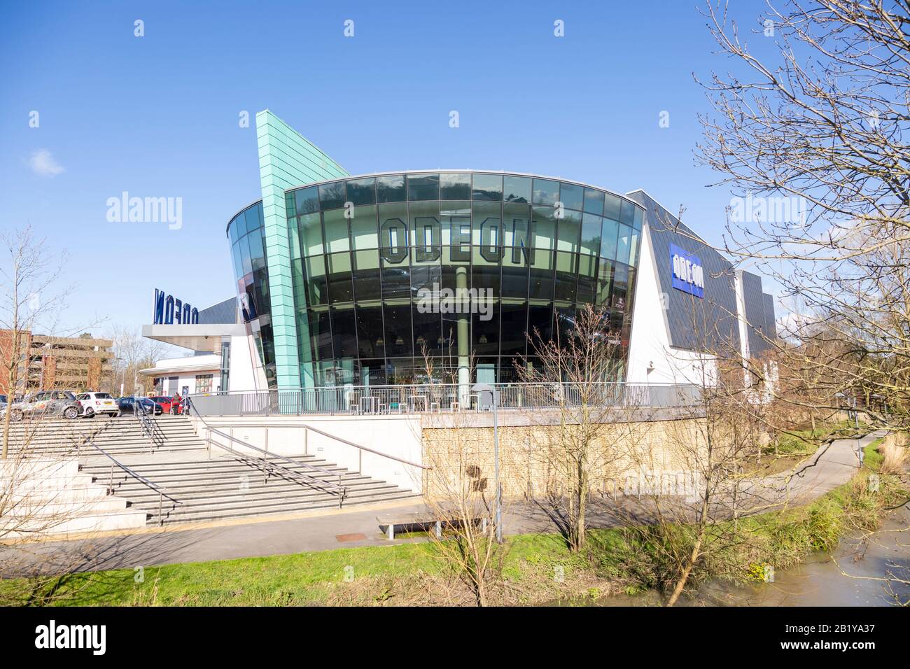 Modern architecture of Odeon cinema building in Trowbridge, Wiltshire ...