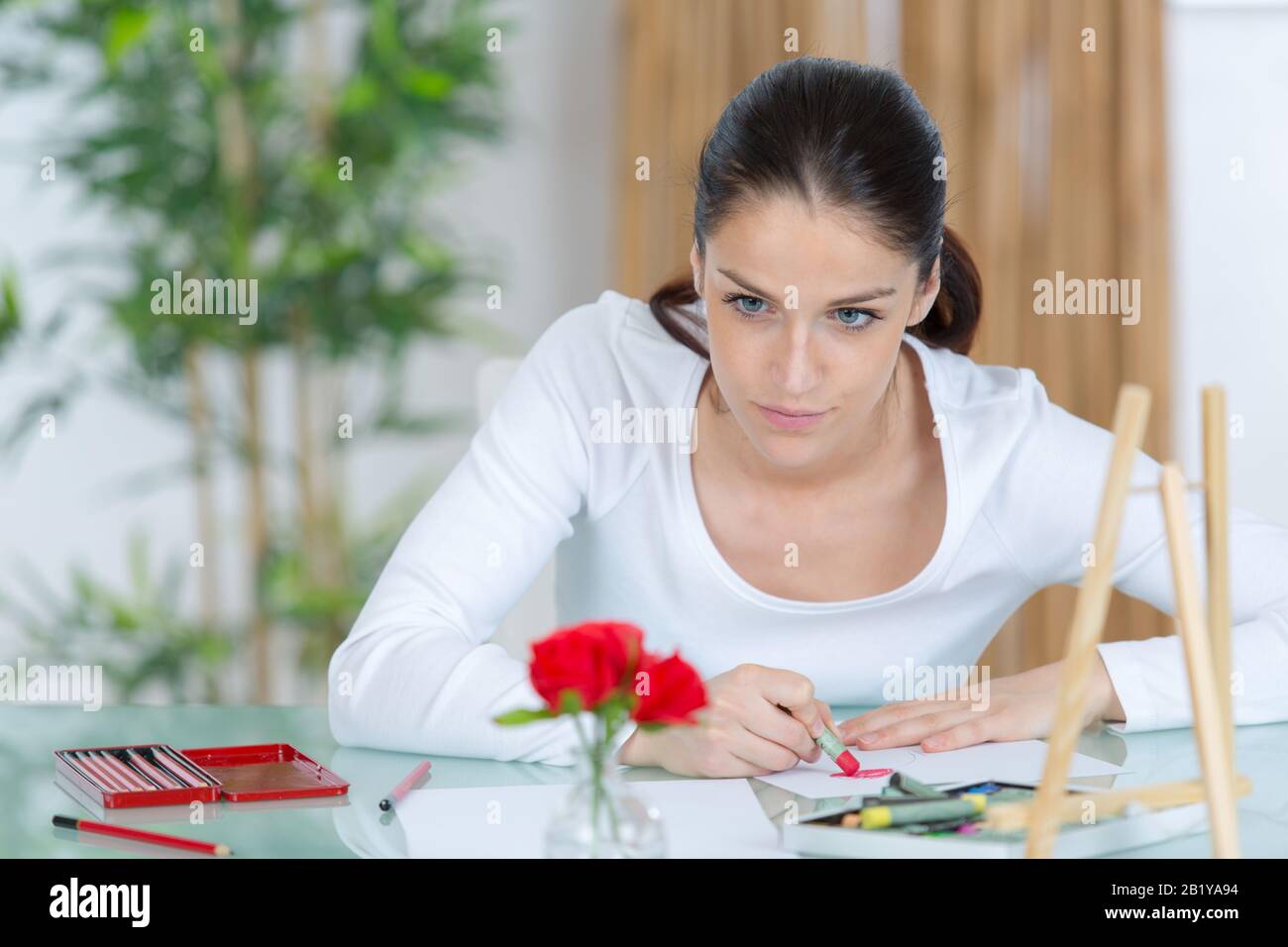 fashion designer sketching new creative models of clothes Stock Photo ...
