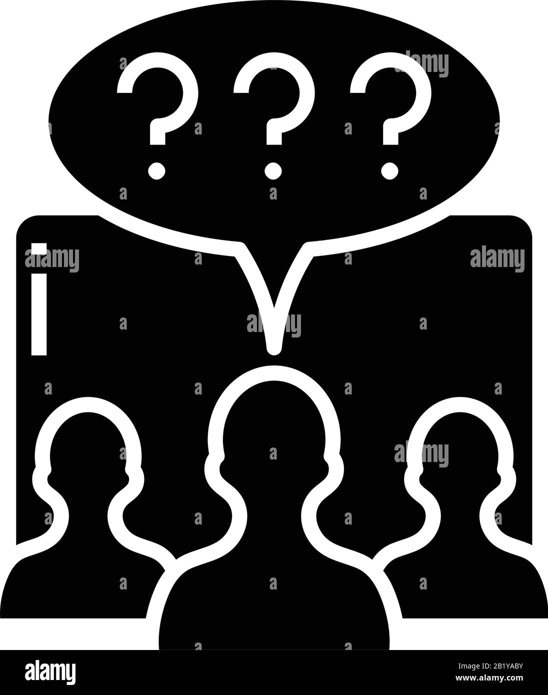 Classmates work black icon, concept illustration, vector flat symbol ...