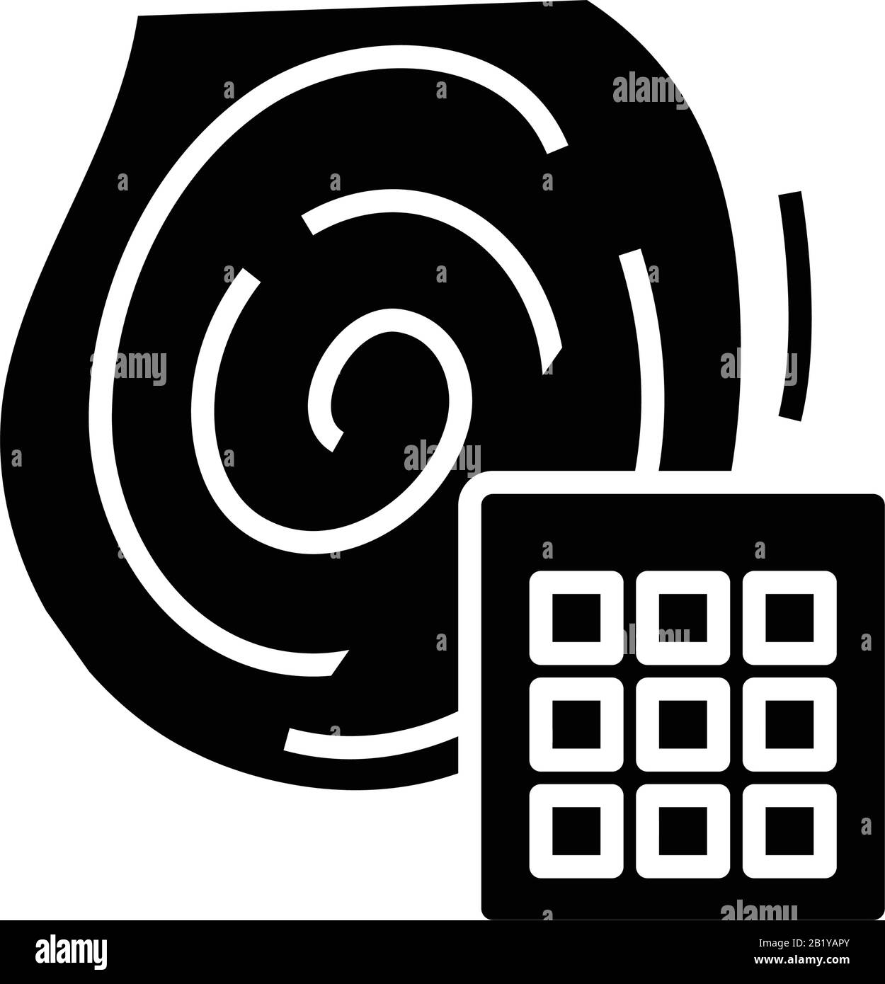 Data black icon, concept illustration, vector flat symbol, glyph sign ...