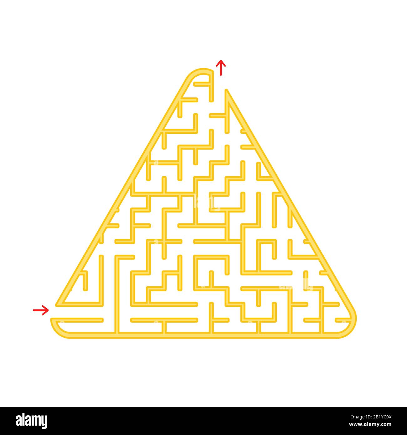 Color triangular labyrinth. An interesting and useful game for children ...