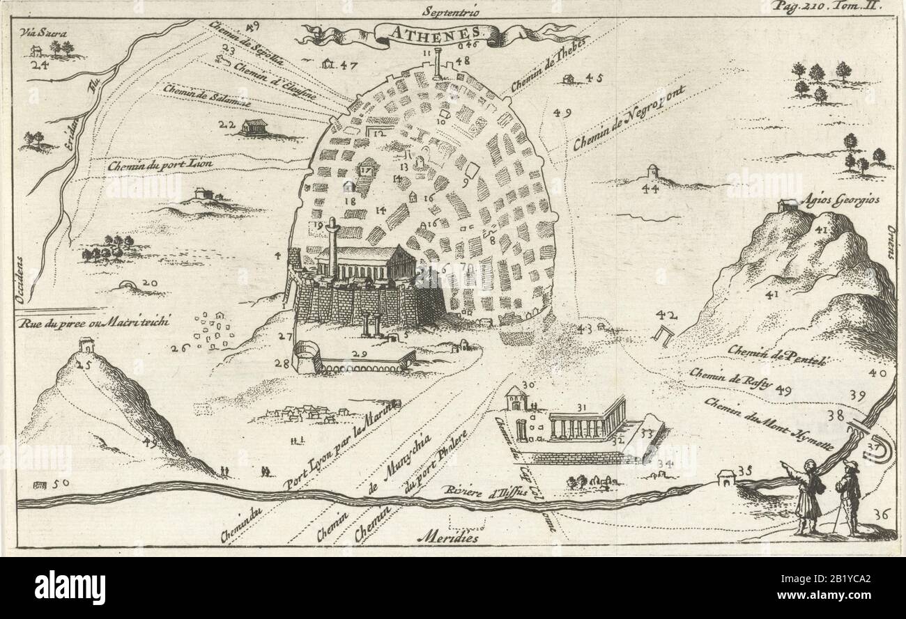 Athens ancient map hi-res stock photography and images - Alamy