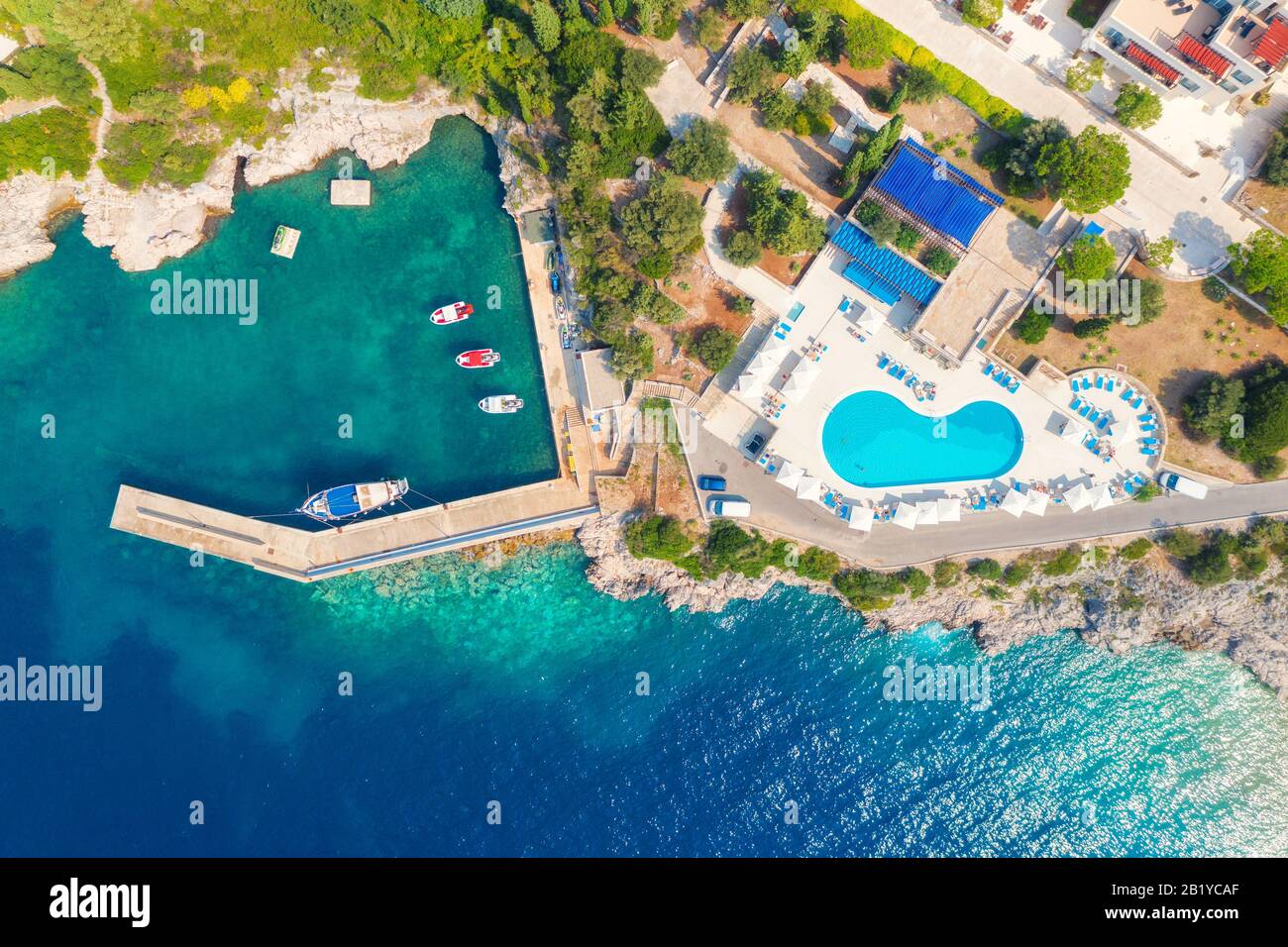 Water in swimming pool aerial hi-res stock photography and images - Alamy