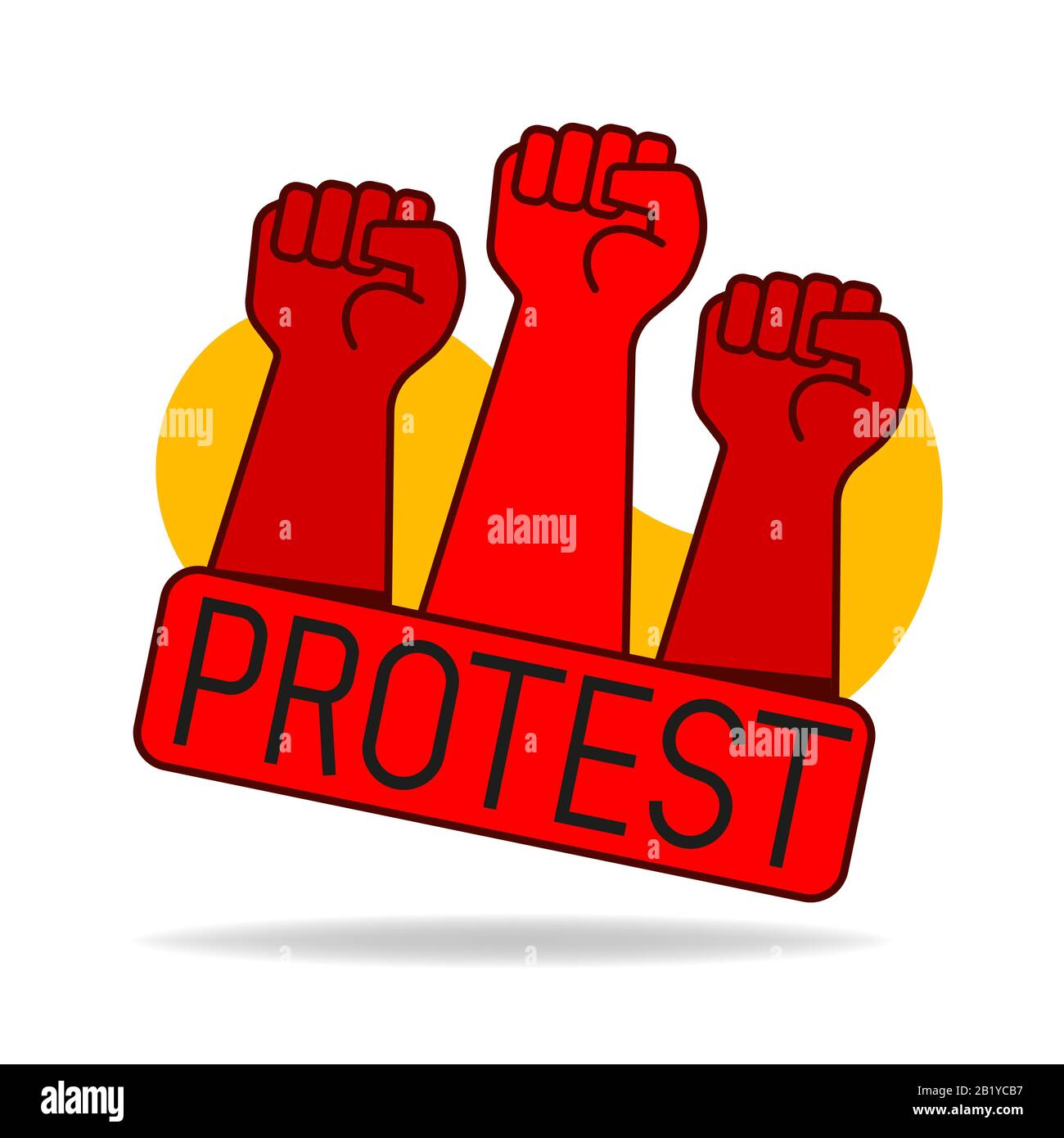 Fist Male Hand, Proletarian Protest Symbol. Power Sign Stock Vector ...