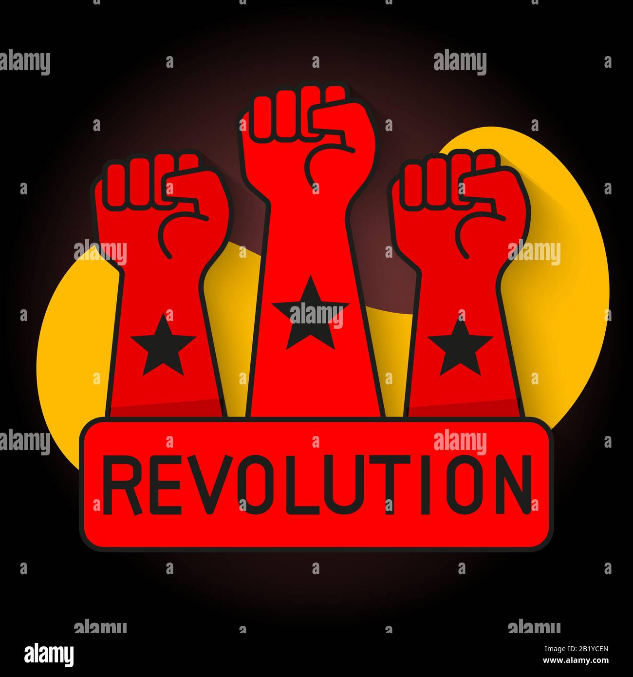 Fist Male Hand, Proletarian Protest Symbol. Power Sign Stock Vector ...