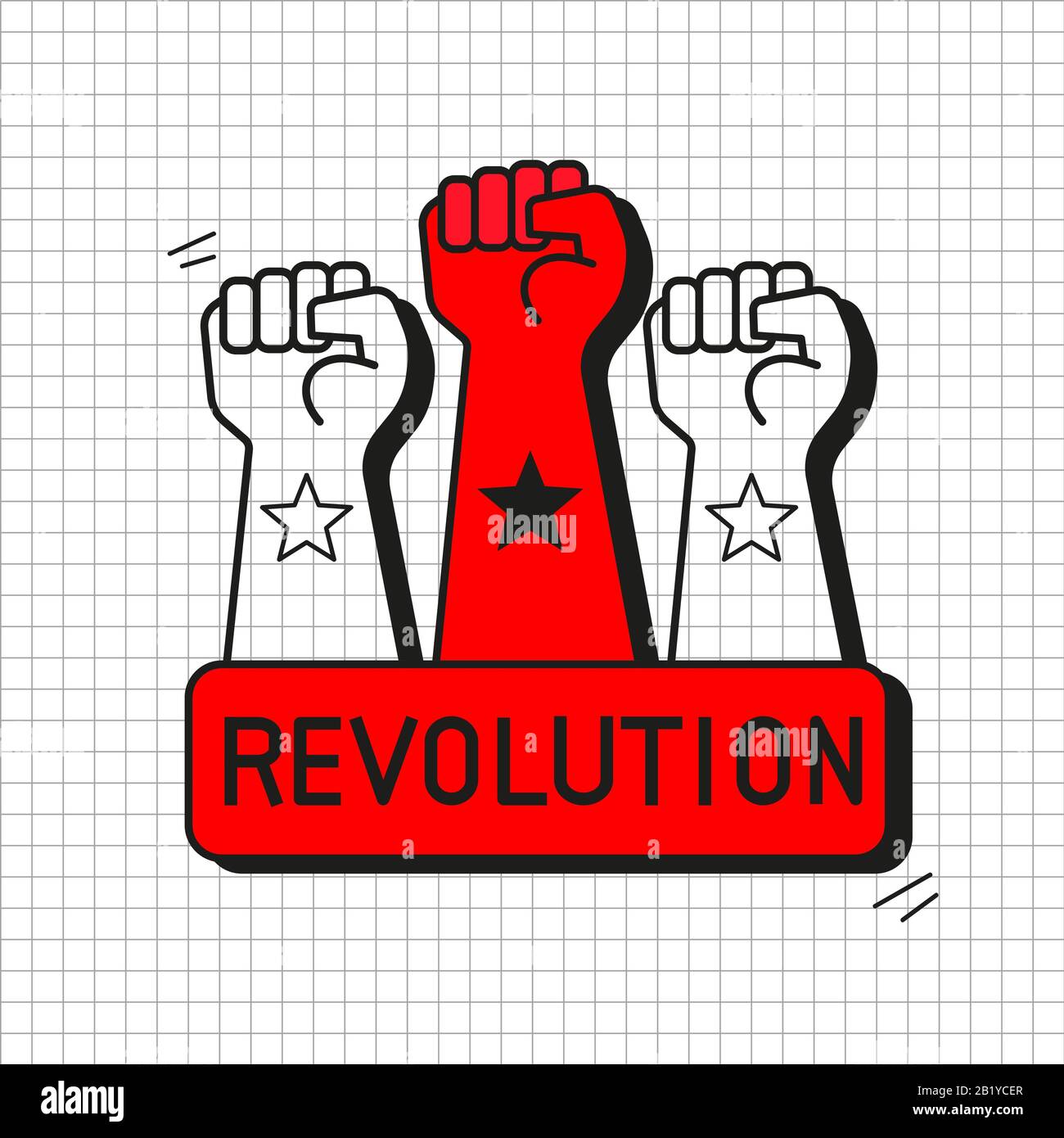 Fist Male Hand, Proletarian Protest Symbol. Power Sign Stock Vector ...