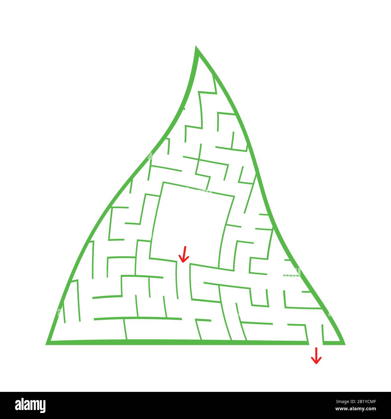 Color triangular labyrinth. An interesting and useful game for children ...