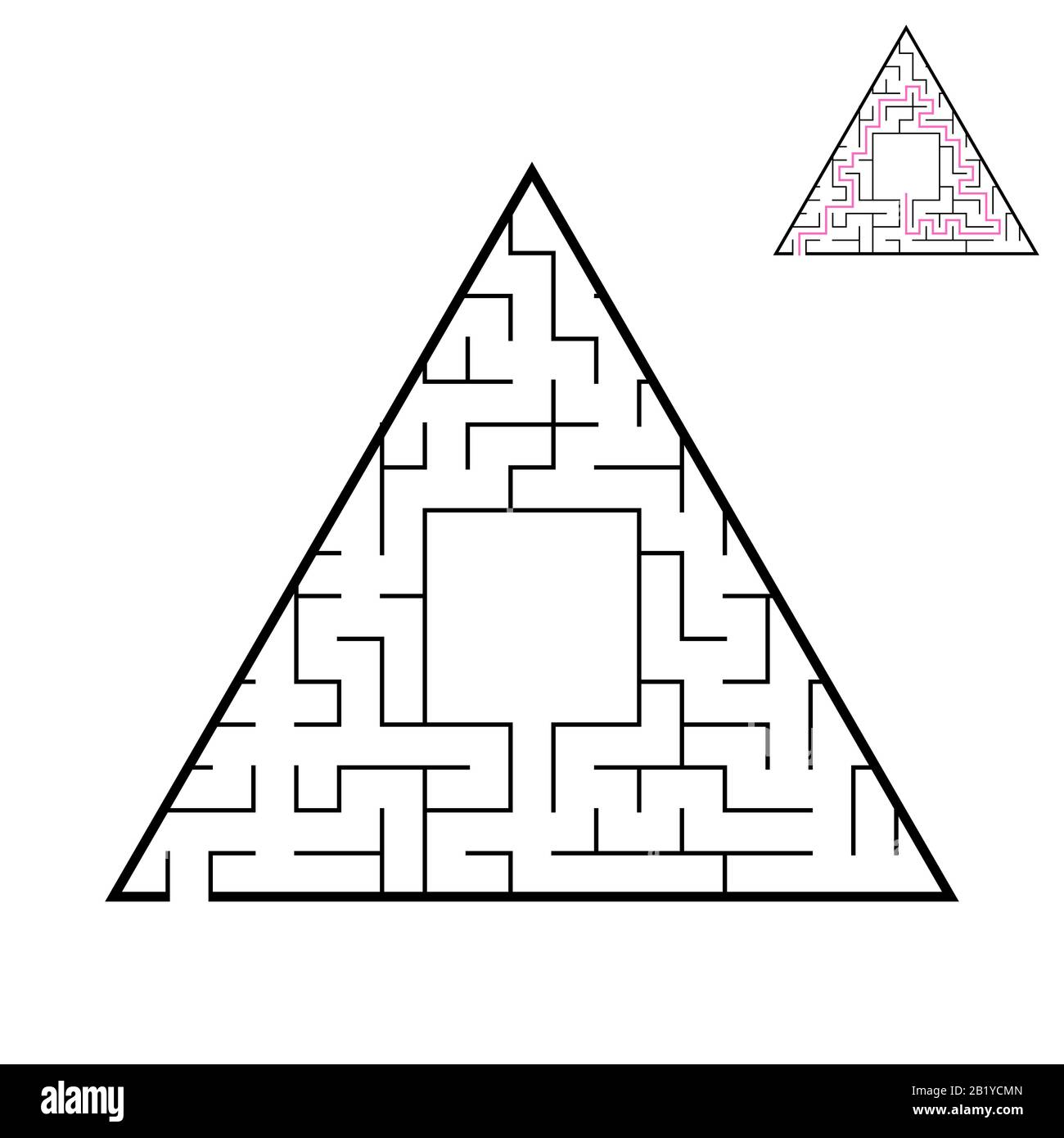 Triangular labyrinth. An interesting and useful game for children. A ...