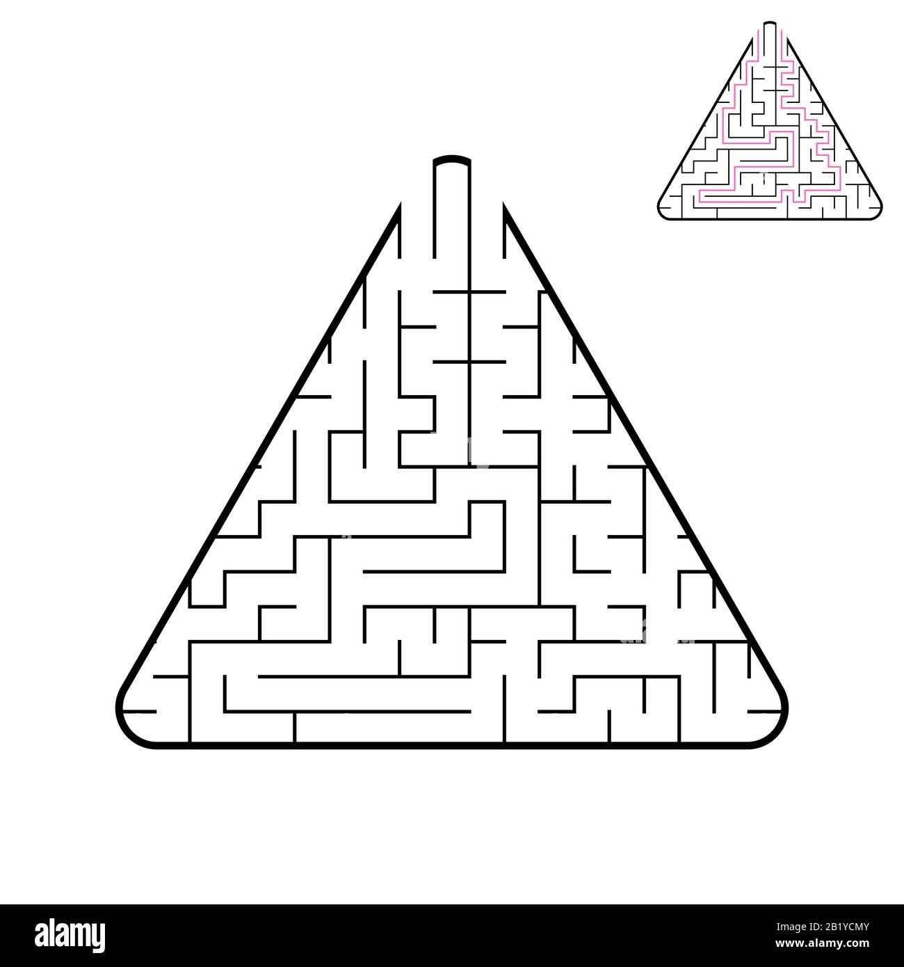 Triangular labyrinth. An interesting and useful game for children. A ...