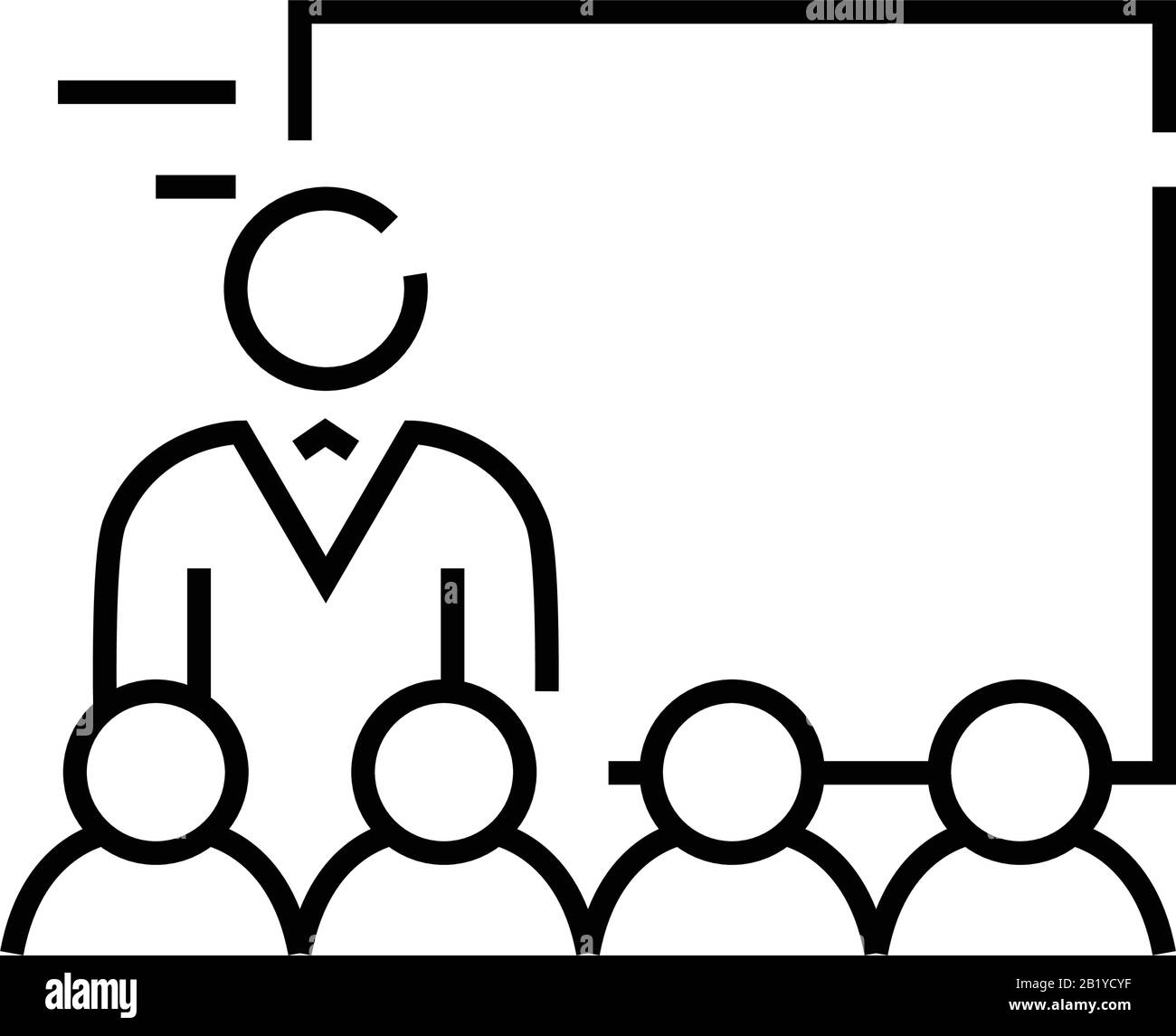 Lecture line icon, concept sign, outline vector illustration, linear ...