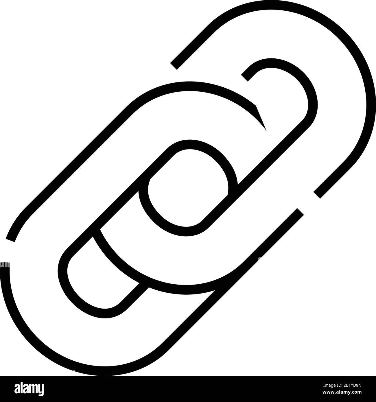 Interconnection line icon, concept sign, outline vector illustration ...