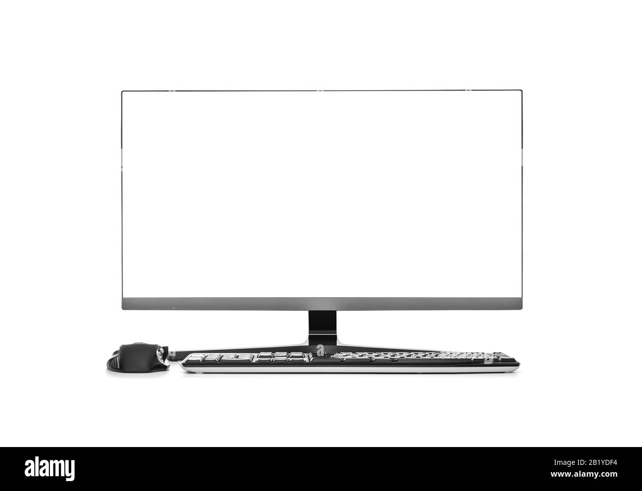 Desktop PC on white background Stock Photo - Alamy