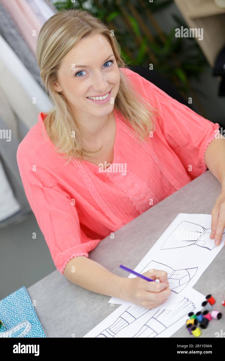 fashion designer sketch drawing costume concept Stock Photo - Alamy