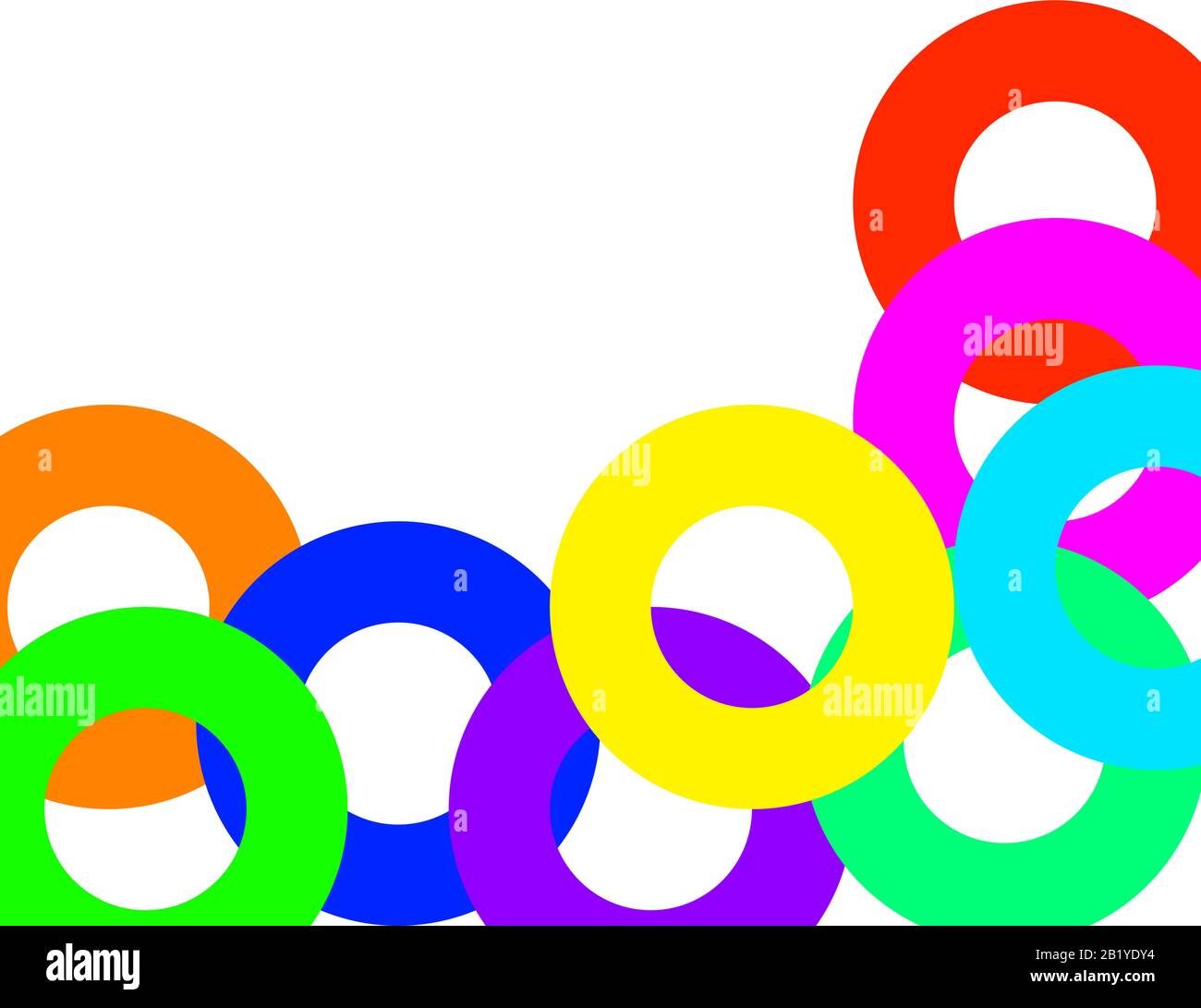 Colored circles on a white background with place for text Stock Vector ...