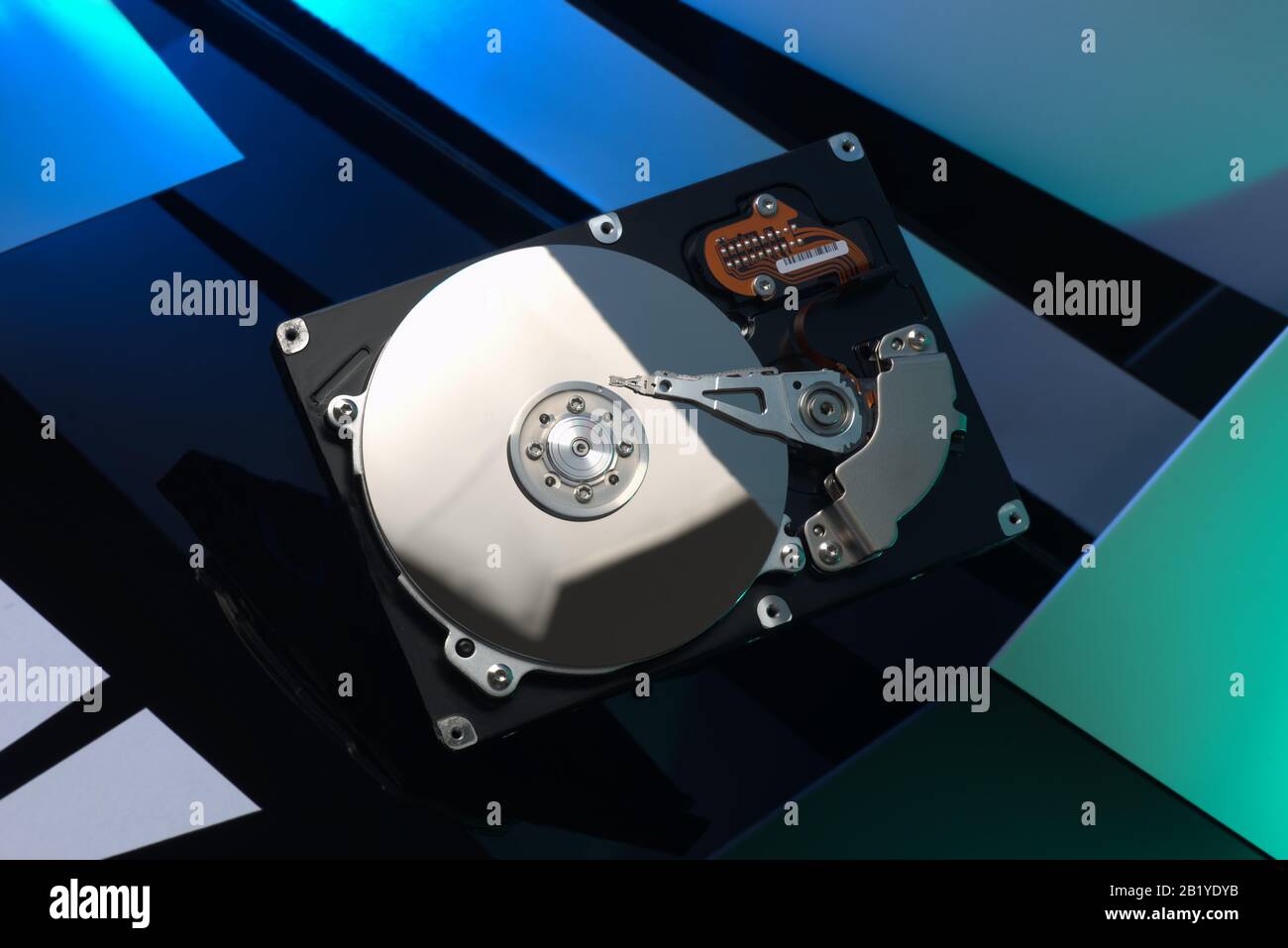 a computer hard drive showing internal workings Stock Photo - Alamy